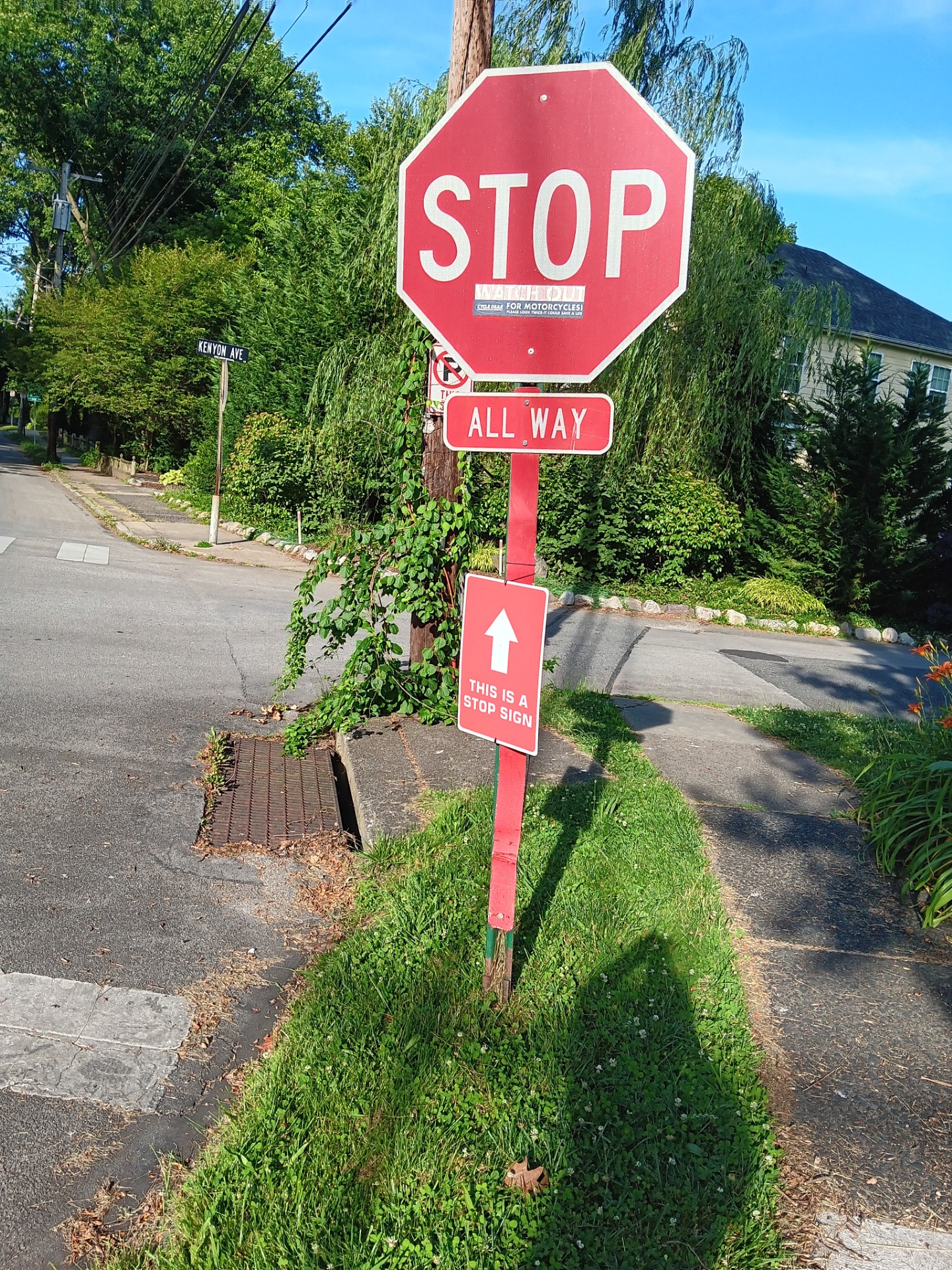 Swarthmore Stop Sign; It's What Plants Crave - BillLawrenceOnline