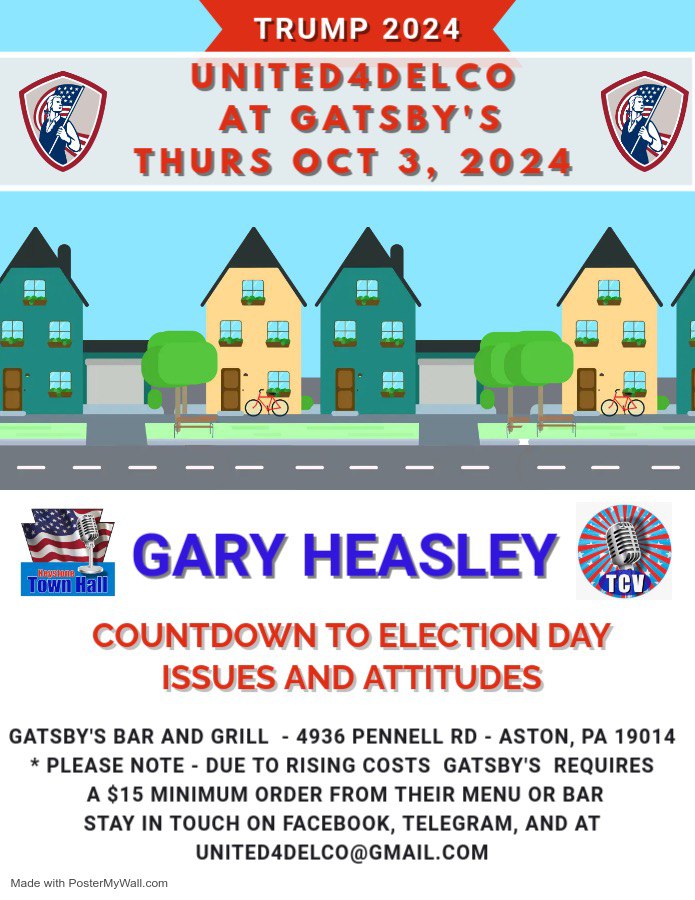 Election Day Is United4Delco's Topic - BillLawrenceOnline